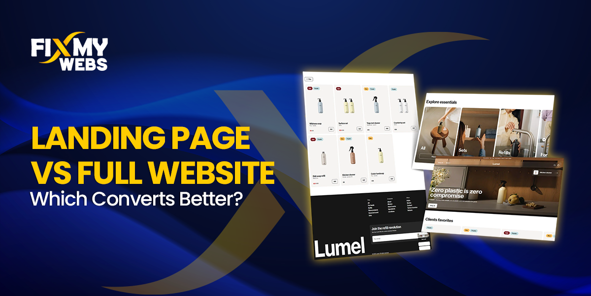 Landing Page vs Full Website | Conversion Strategy Explained